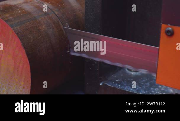 modern industrial equipment.Contour bandsaw in the workshop. Band saw ...