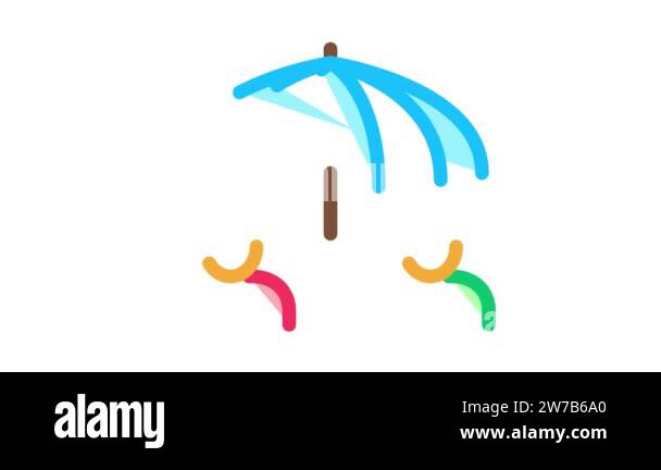 Human Umbrella Icon Animation Stock Video Footage - Alamy