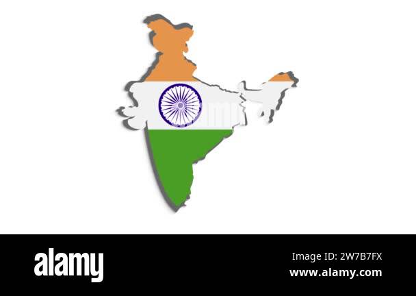 3d animated map showing the state of India from the united state of ...