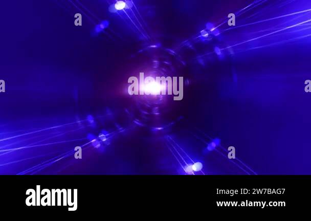 Geometric abstract blue purple futuristic tunnel motion rotation ...