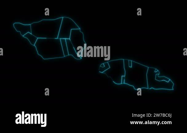 Animated Outline Map of Samoa with Districts Stock Video Footage - Alamy
