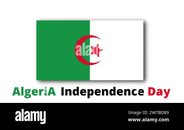 Happy Independence Day. Algeria National Flag with Special Effects ...