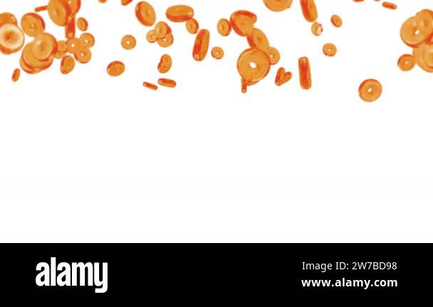 Flying many plain donuts on white background. Doughnut cake, Sweets ...