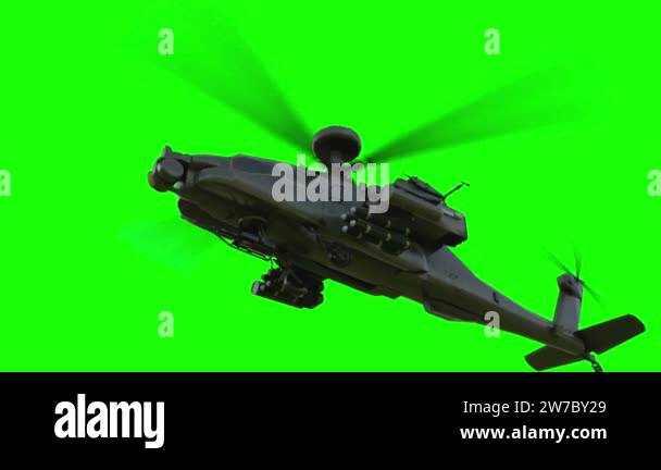 Military helicopter Boeing AH-64 Apache realistic 3d animation ...