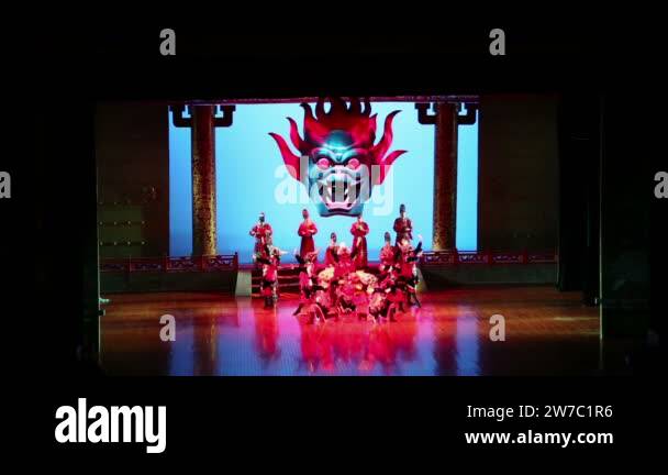Dancers of the Xian Dance Troupe perform the famous Tang Dynasty show ...