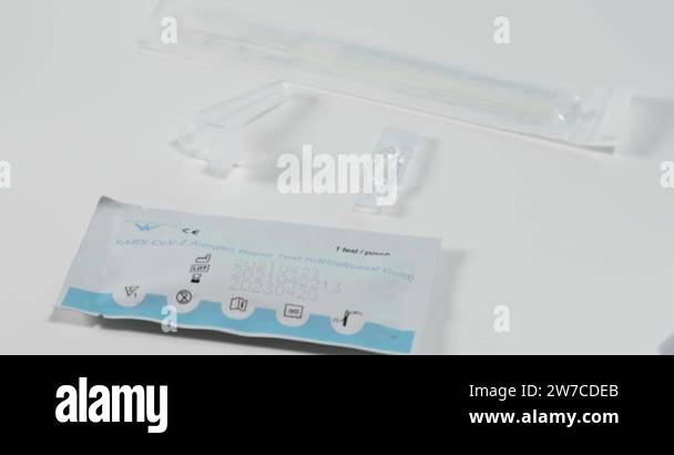 Thessaloniki, Greece - June 1, 2021: Kit with rapid antigen self test ...