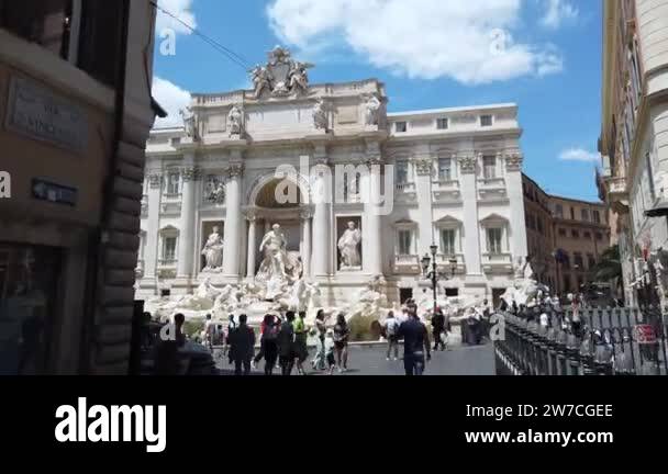 Europe, Italy June 2021 - The Trevi Fountain is a Baroque fountain in ...
