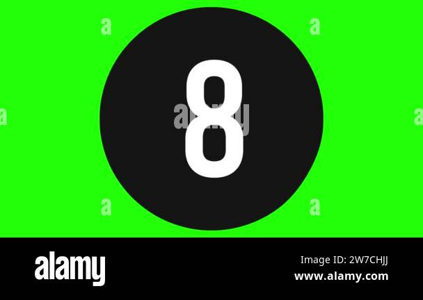 Countdown Time Animation in Page Turning Style 4K with Green Screen ...