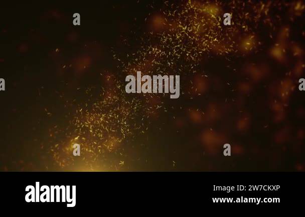 Abstract Light Gold Flowing Particles Background Loop/ 4k animation of ...