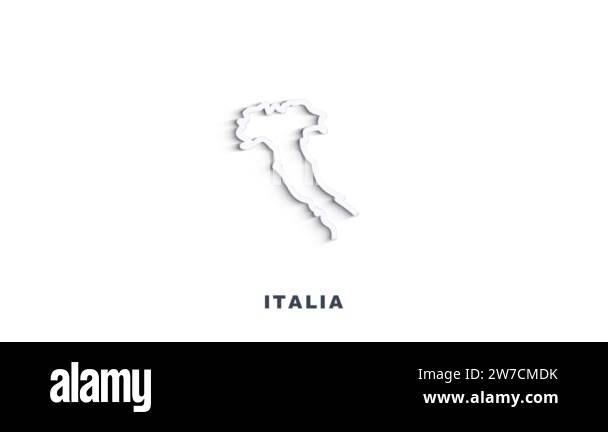 Line animated map showing the state of Italy from the united state of ...