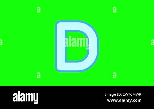 Tutorial for writing English alphabet. Trace the letter D with a pencil ...