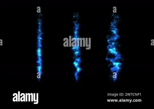 Set of realistic fire or flame animation. Blue fire collection. Burning ...