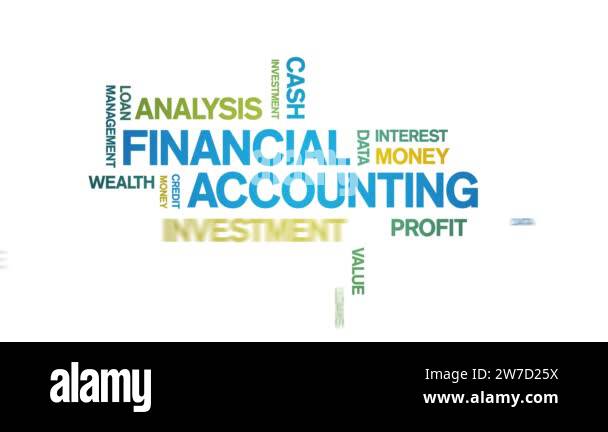 4k Financial Accounting Animated Tag Word Cloud,Text Animation seamless ...