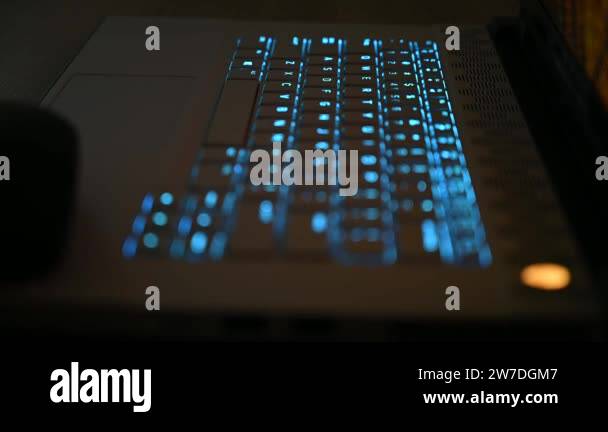 Keyboard with RGB backlit illumination changing colors for virtual ...