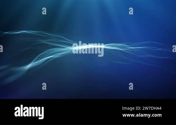 Blue wave technology business background. Abstract blue colour wave ...