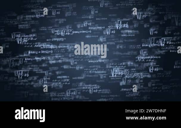 Camera flying through math formulas Green Screen Loop Animation Background Stock Video Footage ...