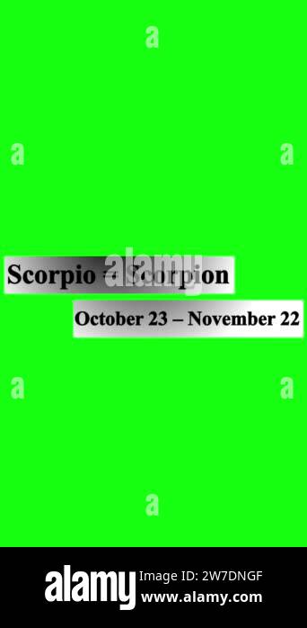 Simple and clean animated Scorpio zodiac sign Vertical lower third in ...
