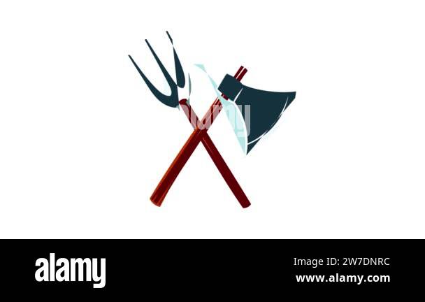 Ancient axe trident icon cartoon Stock Videos & Footage - HD and 4K ...
