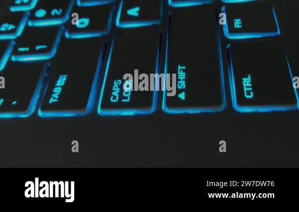 Keyboard with RGB backlit illumination changing colors for virtual ...