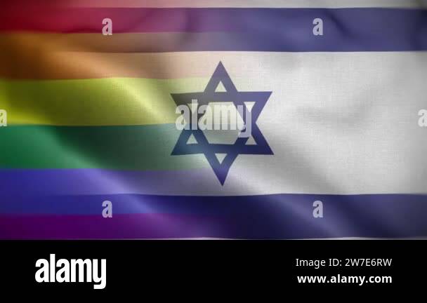 LGBT Israel Flag Loop Background 4K Stock Video Footage - Alamy
