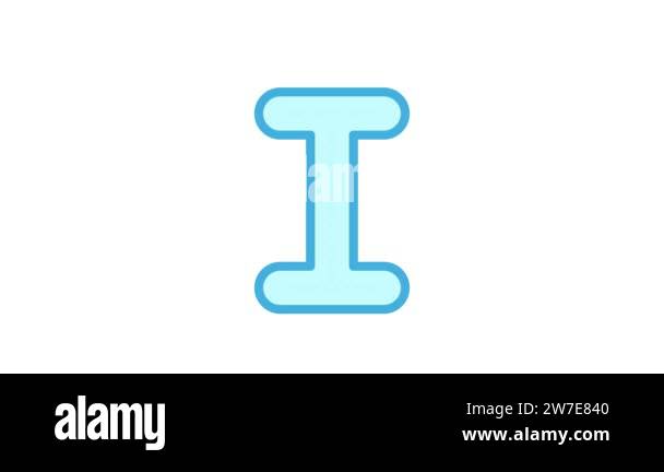 Tutorial for writing English alphabet. Trace the letter I with a pencil ...