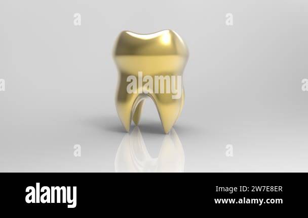 Gold tooth cycle animation concept Stock Video Footage - Alamy
