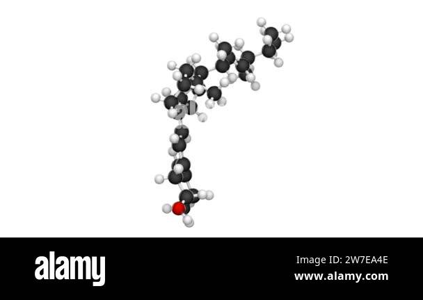 Chemical structure of Vitamin D3 (Cholecalciferol). Formula: C27H44O ...