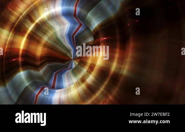 Abstract 3D pattern of rainbow color circle with the effect of wave ...