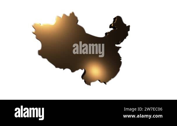 China Map Showing Up Intro By Regions 4k animated China map intro ...