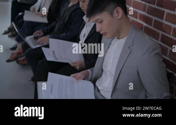 Business concept of 4k Resolution. A group of people reviewing ...