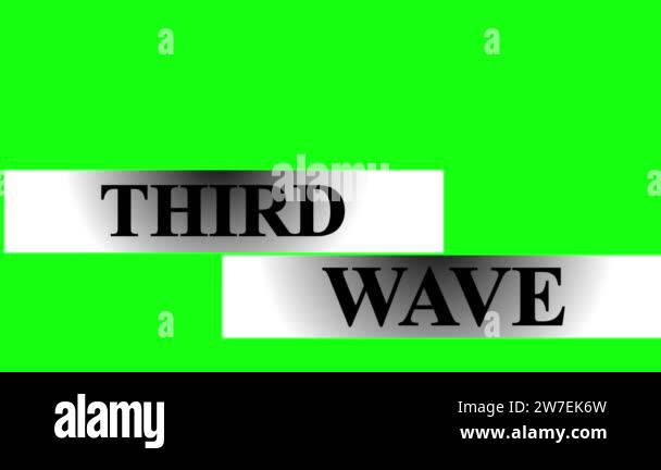 Third Wave lower third with metallic text effect in high resolution ...
