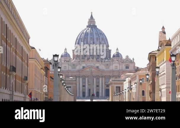Cathedral basilica in Vatican city center of Rome Italy. Saint Peters ...