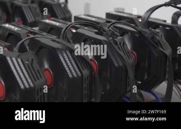 Sofia, Bulgaria - 24 03 2021Array of XFX RX580 gpu Gaming GPUs for ...