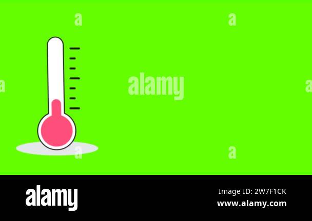 Thermometer Temperature Increase and Decrease Animation 4K Stock Footage. Animation Of The ...