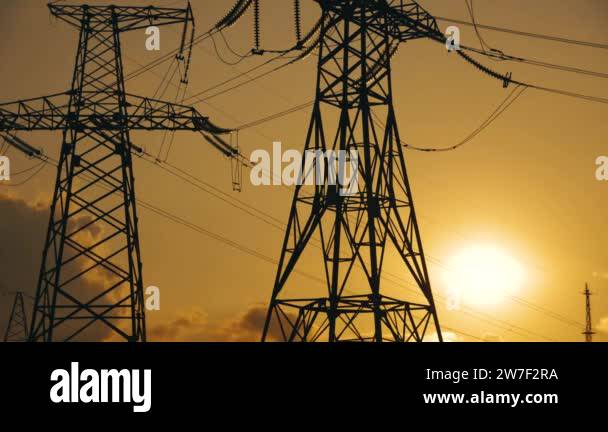 Electricity pylon electricity Stock Videos & Footage - HD and 4K Video ...