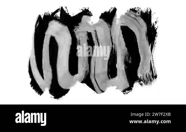 Animation grunge brushstrokes on a white background. Abstract hand ...