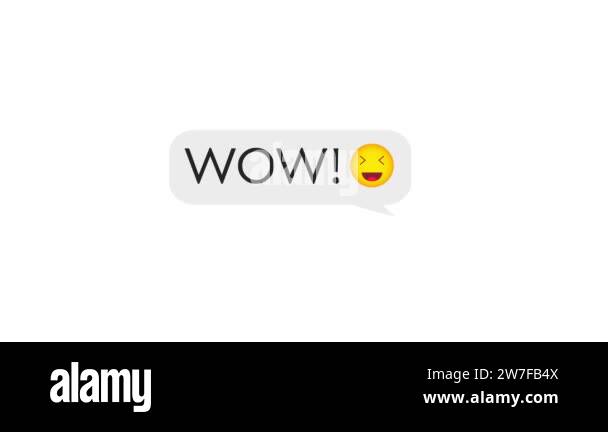 Text wow typing in messenger, sending message, message bubble for ...