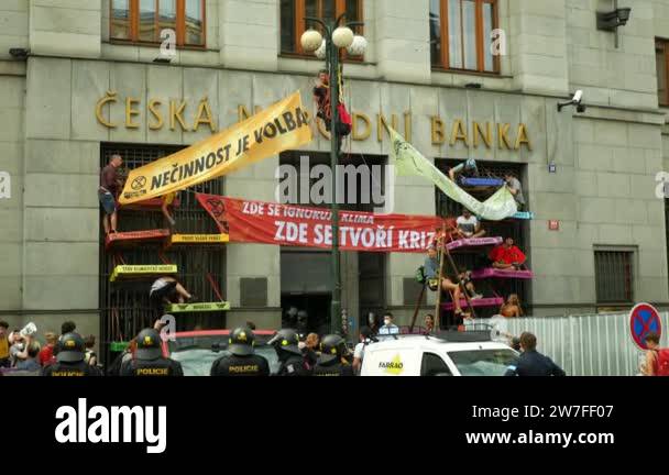 PRAGUE, CZECH REPUBLIC, JUNE 28, 2021: Activists activism demonstration ...