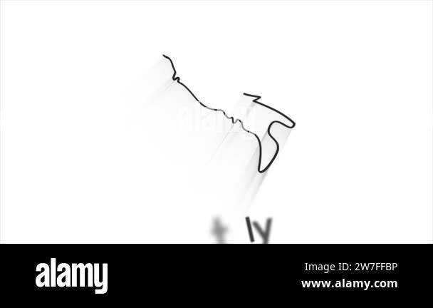 Italy Map Showing Up Intro By Regions 4k animated Italy map intro ...