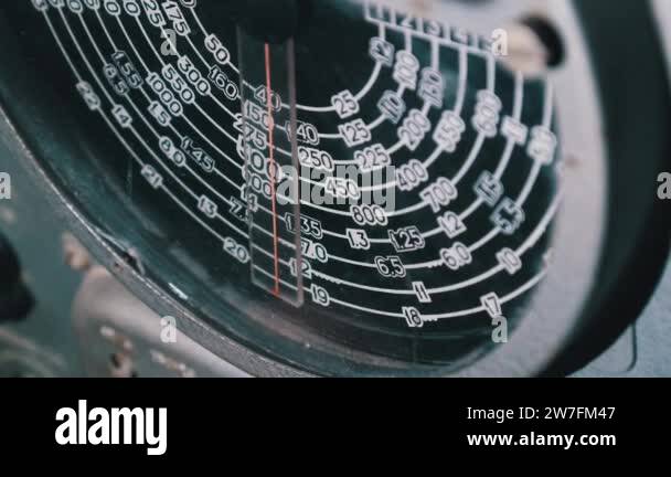 Vintage Analog Radio Dial Scale from Wartime Submarine, Searching Radio ...