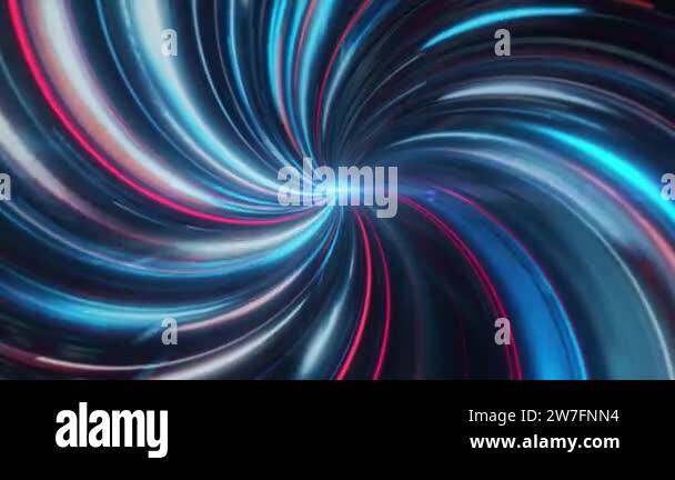 Colored spiral with light point in center. Animation. Bright colored ...