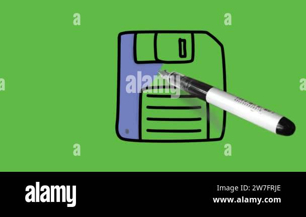 Drawing floppy diskette storage Stock Videos & Footage - HD and 4K ...