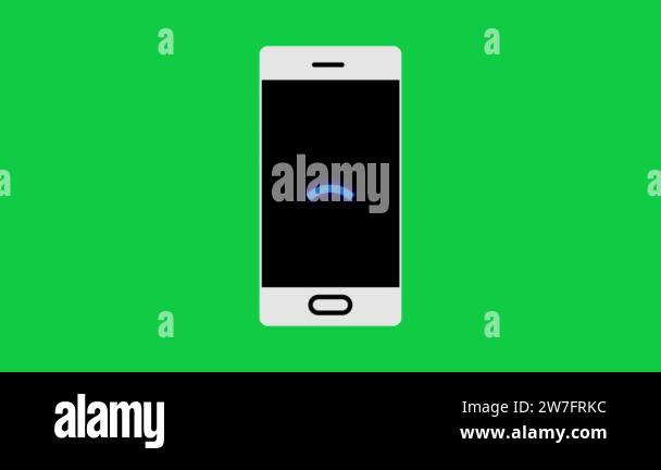 Animated mobile phone showing Wifi signal icon on green screen animated ...