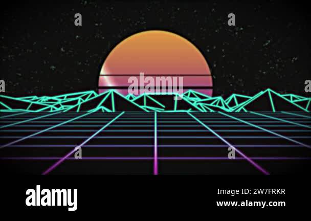 80s style VHS retro background. Seamless loop Stock Video Footage - Alamy