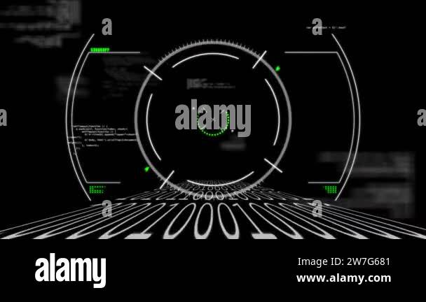 Animation of scan scoping over data processing. global science, digital interface and data ...
