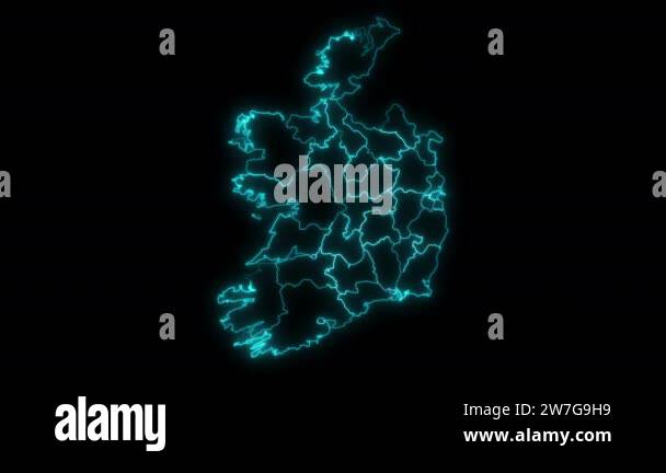 Ireland map outline with counties Stock Videos & Footage - HD and 4K ...