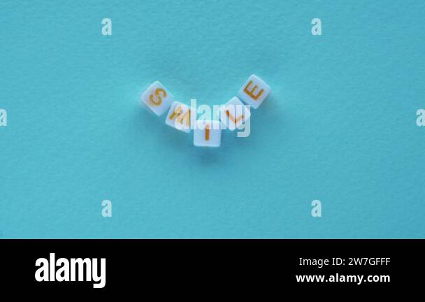 smile word stop motion animation gif message Stock Video Footage - Alamy