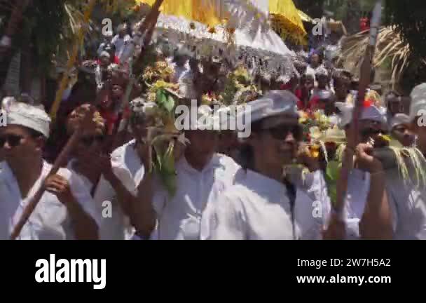 Bali, Indonesia - Hindu Balinese People Traditional Cultural Ritual ...