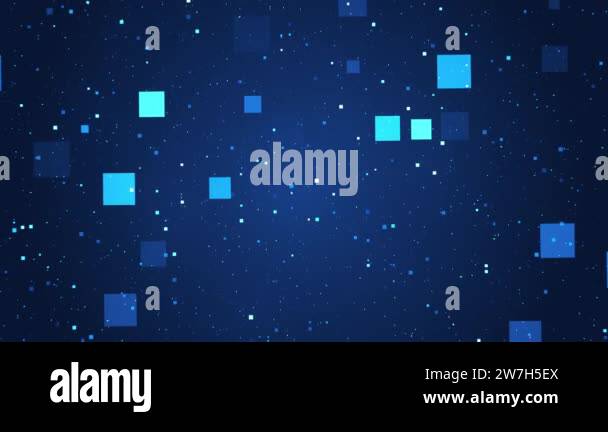 Blue moving blocks Futuristic Technology Corporate Background. Digital ...