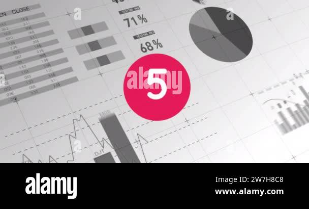 Animation of numbers changing over statistics. global social media ...